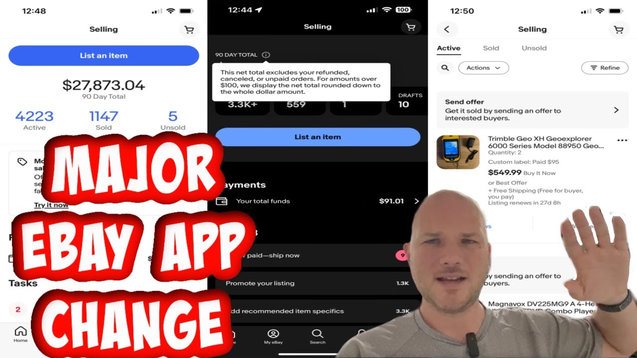 HUGE Ebay Mobile App Update (Resellers Take note) - YouTube