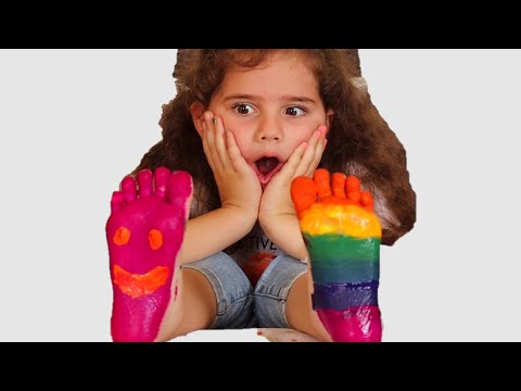 Feet Painting I Learn Colors With Feet Painting I Color Song For Children.