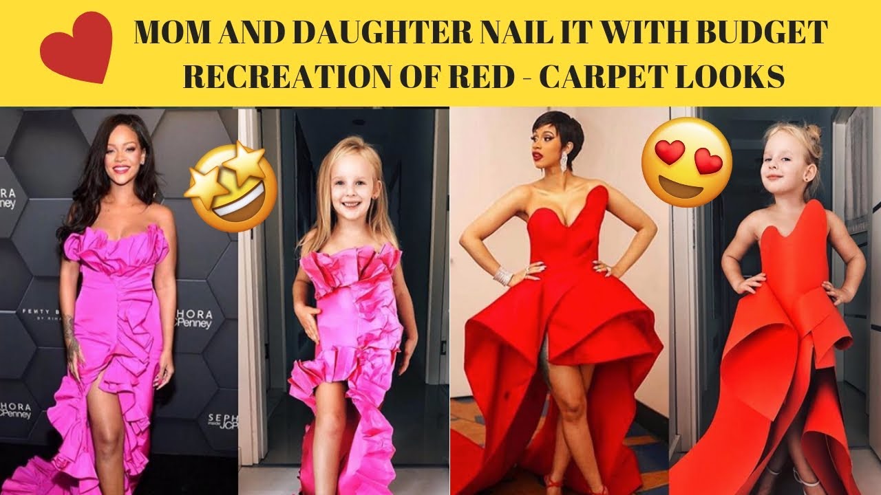 Mom and Daughter - Budget RED CARPET recreation - YouTube