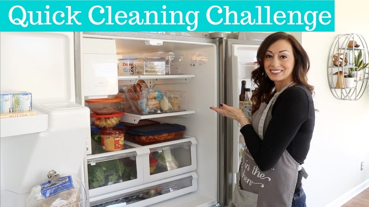 Quick Cleaning Challenge 1 | Clean with Me | Cleaning Out the Fridge ...