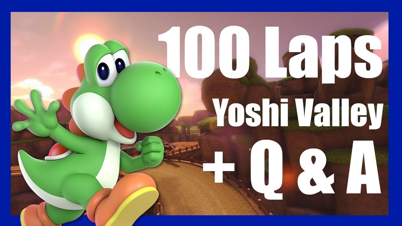 Driving 100 Laps on Yoshi Valley! + Q & A For 1,000 Subscribers! - YouTube