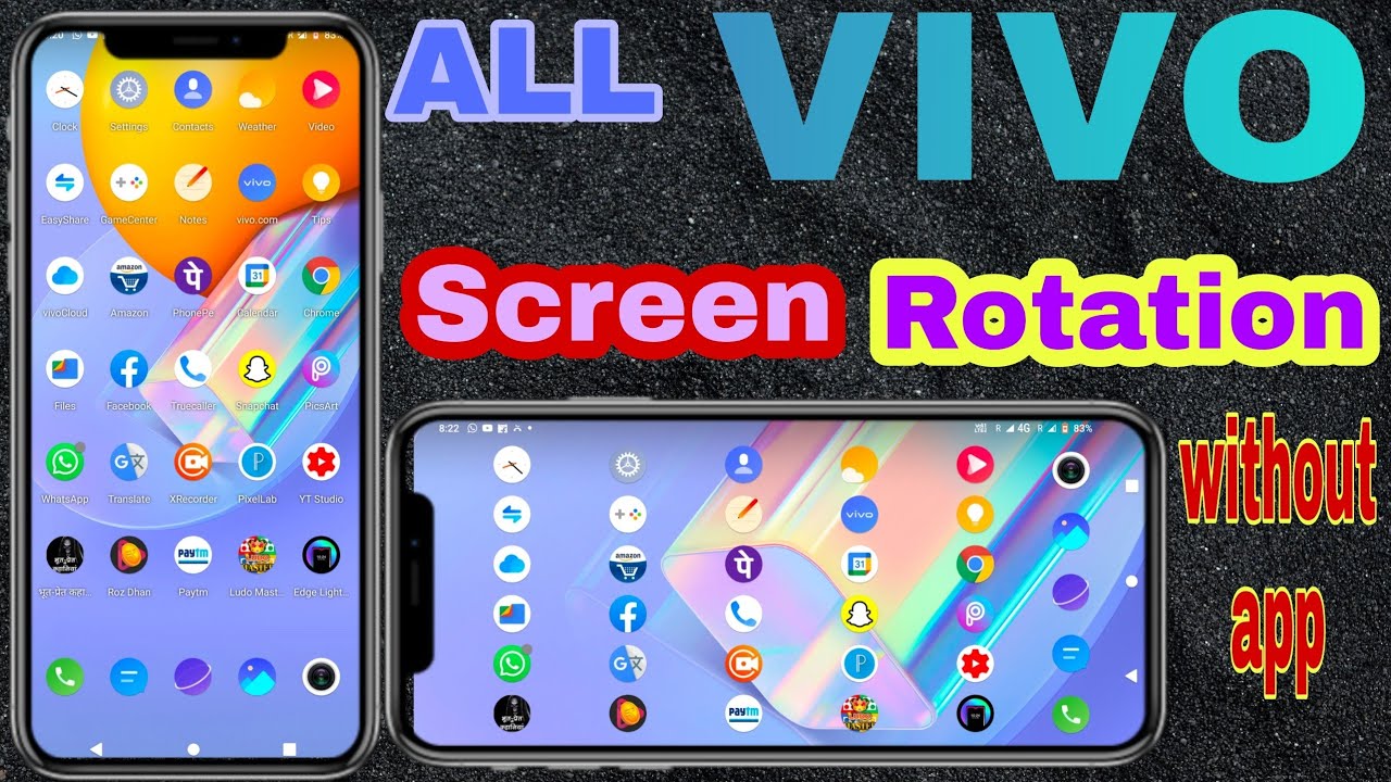 All Vivo Screen Rotation Without App| Mobile Ki Screen Kaise Rotate ...
