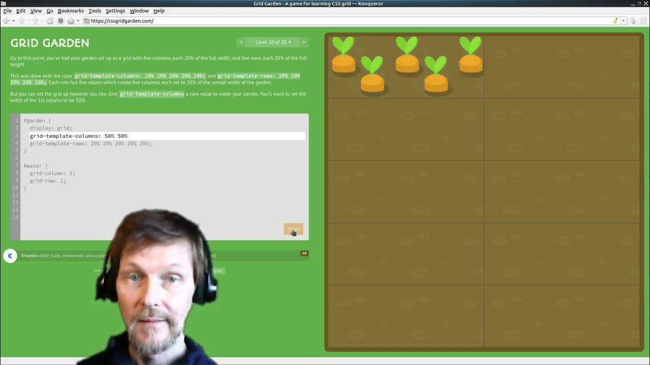 CSS Grid Garden 20: grid-template-columns - YouTube