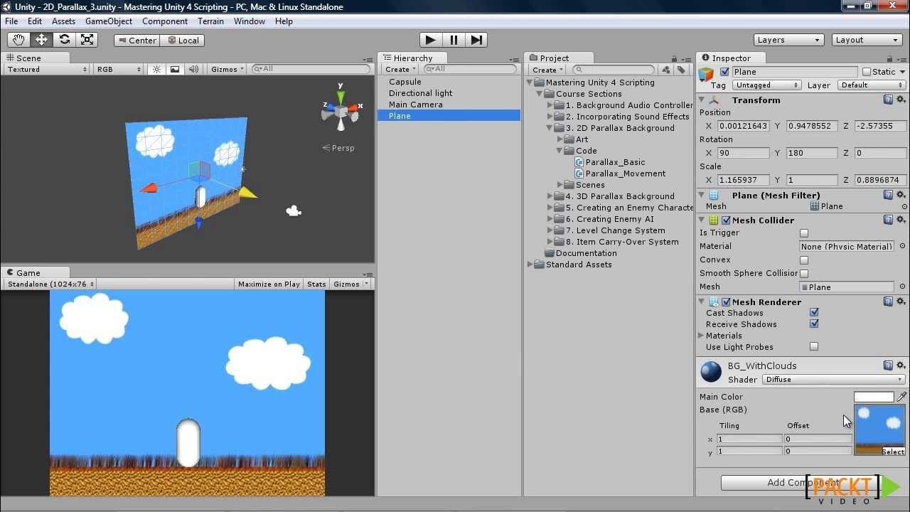 Mastering Unity 4 Scripting Tutorial: Implement Basic Character Movement | packtpub.com - YouTube