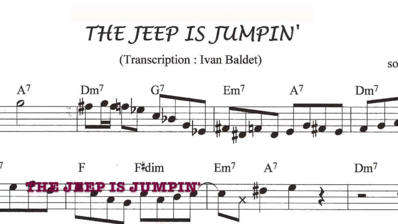 Scott Hamilton plays :The Jeep is jumpin' (Solo Transcription) - YouTube