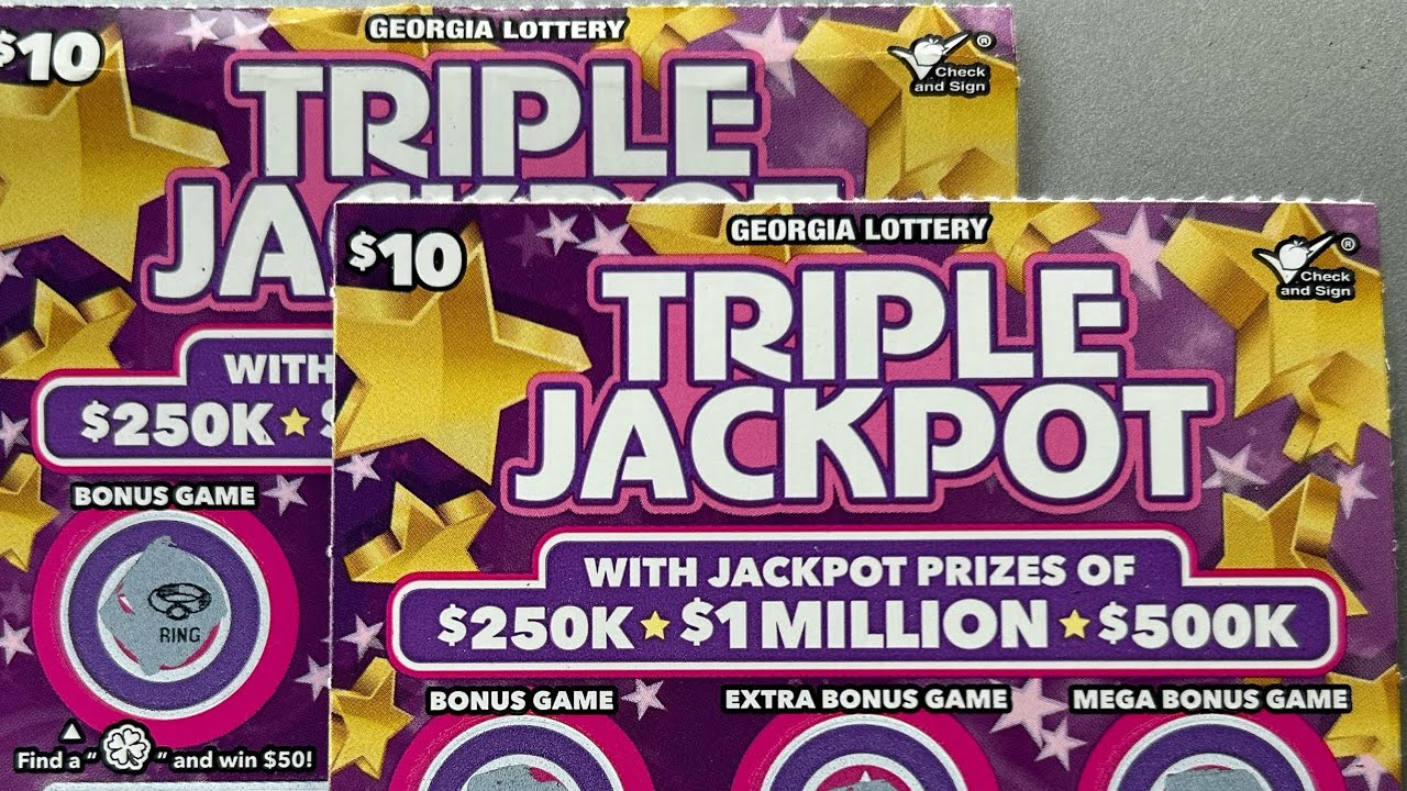 Last 2 hanging of Triple Jackpot 💰 Georgia lottery tickets - YouTube