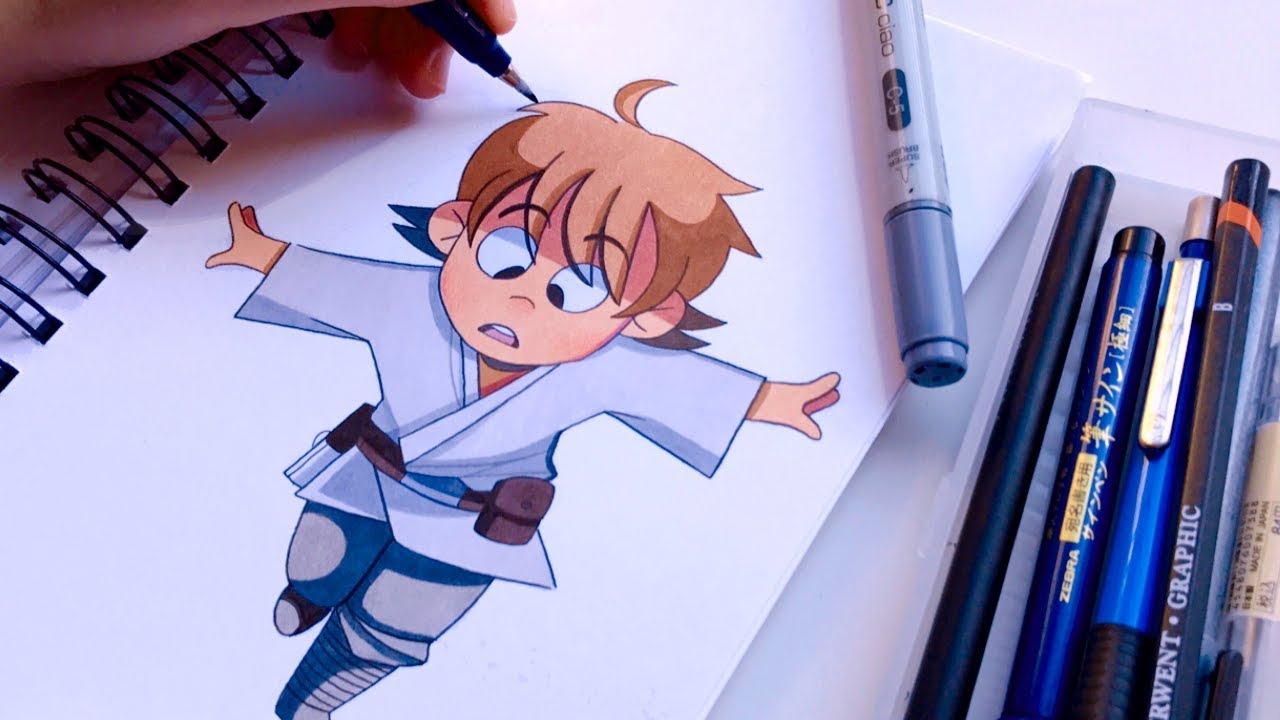 chibi luke skywalker (speedpaint) - YouTube