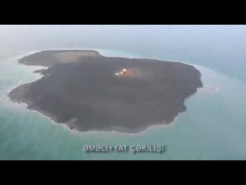 Xezer denizinde bas vermis Vulkan  partlayisi