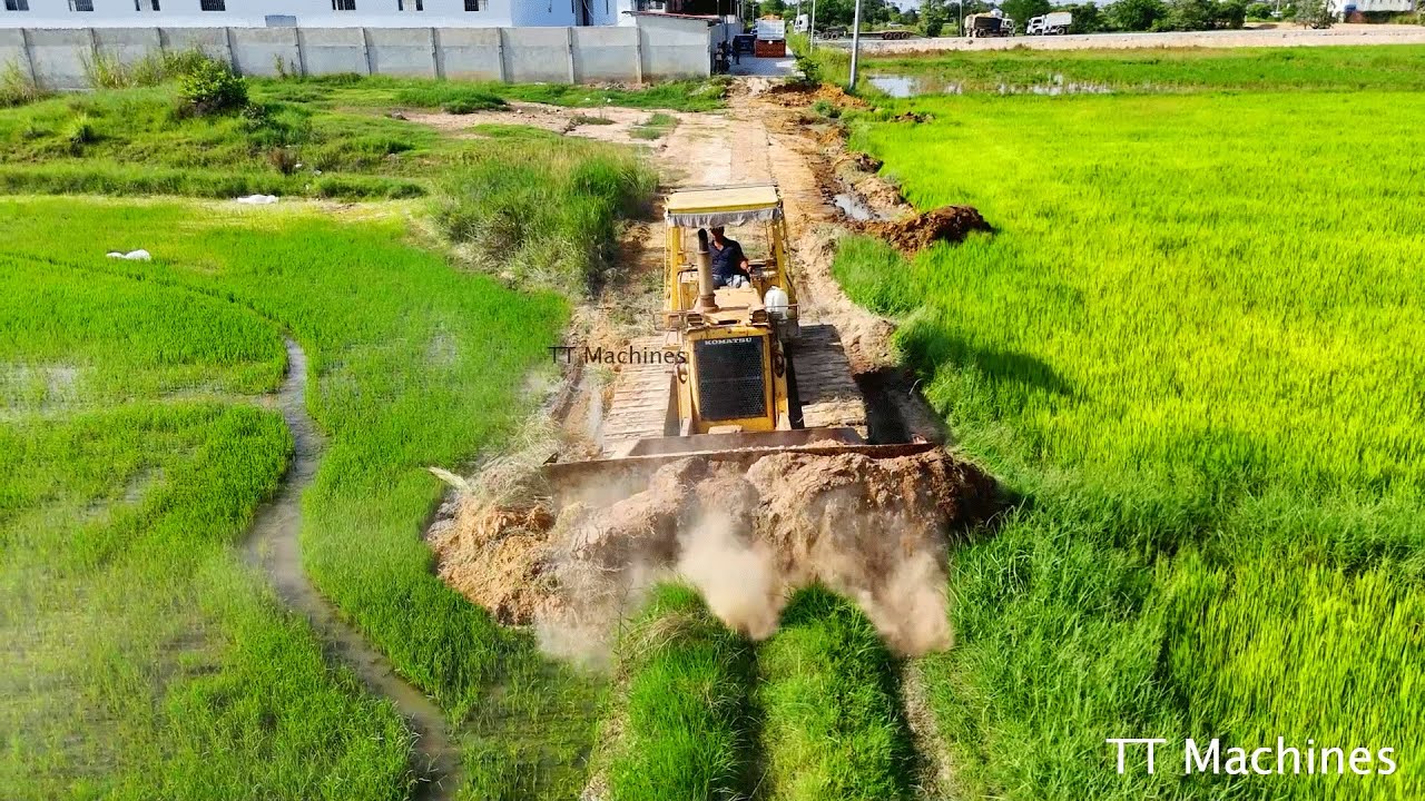 So Nice View First Start Clearing Grass On Road Opening New Project ...