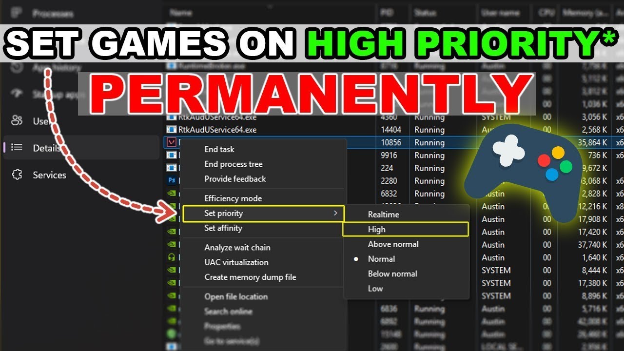 Set - High Priority🔥 for Any Game | One-Time Tweak for Smooth Gameplay ...