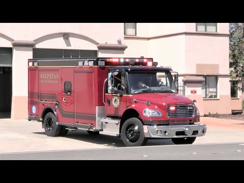 Milpitas Fire Dept. BRAND NEW Rescue Medic 86 Responding - YouTube