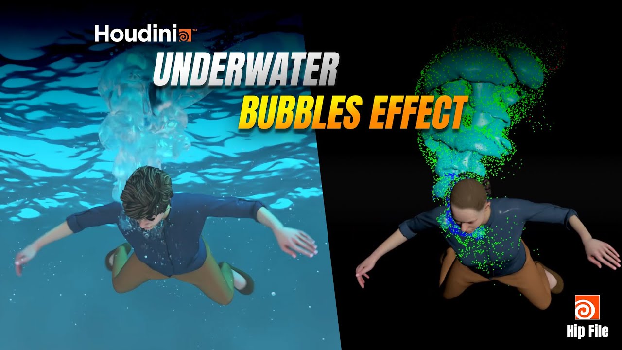 Houdini Underwater Bubbles Effect ( Hip File ) - YouTube