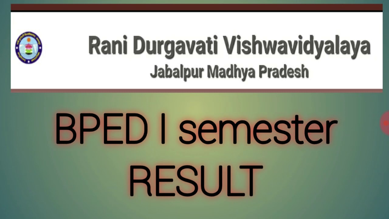RDVV RESULT 2020||BPED I SEMESTER RESULT ||RDVV RESULT KASE CHECK ...