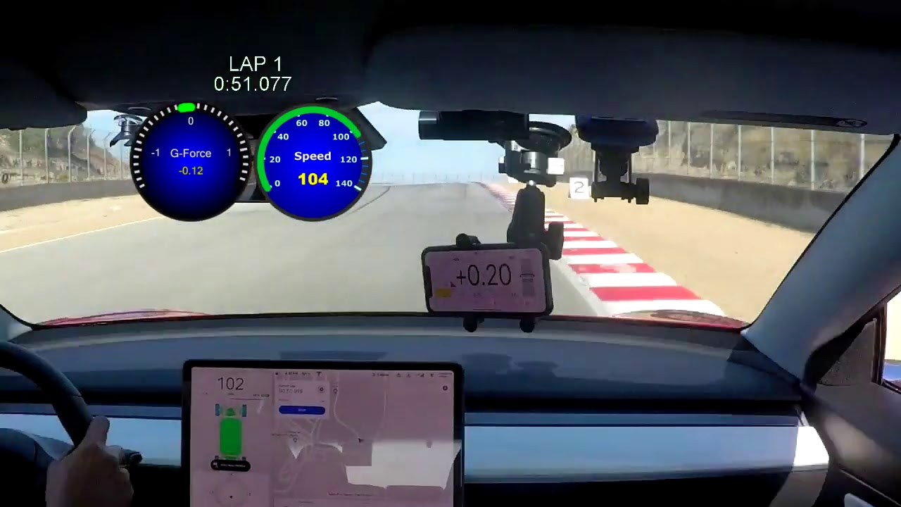 2020-08 Tesla Model 3 Performance Laguna Seca EV Track Day Stock Street ...