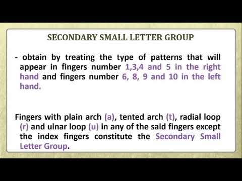 Fingerprint Classification Formula Part 3 (Secondary Classification ...