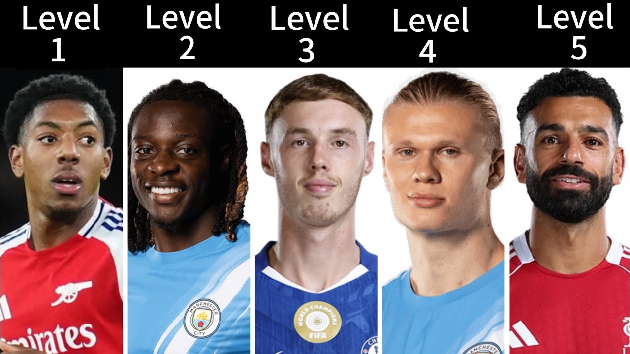 The 5 Levels Of Premier League Players - YouTube