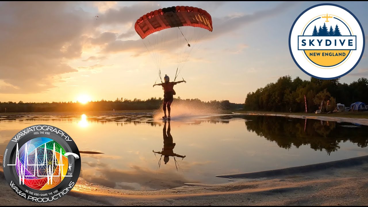 Pond Swooping Compilation Skydive New England 4K Wawa Productions ...