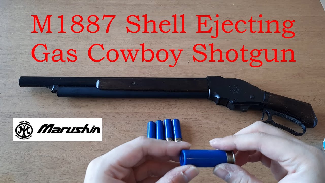 Marushin M1887 shell ejecting cowboy shotgun review - YouTube