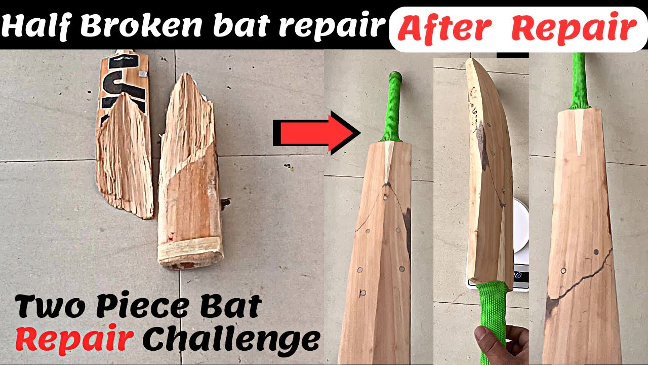 #two piece bat repair challenge #half broken bat repair #batrepair # ...