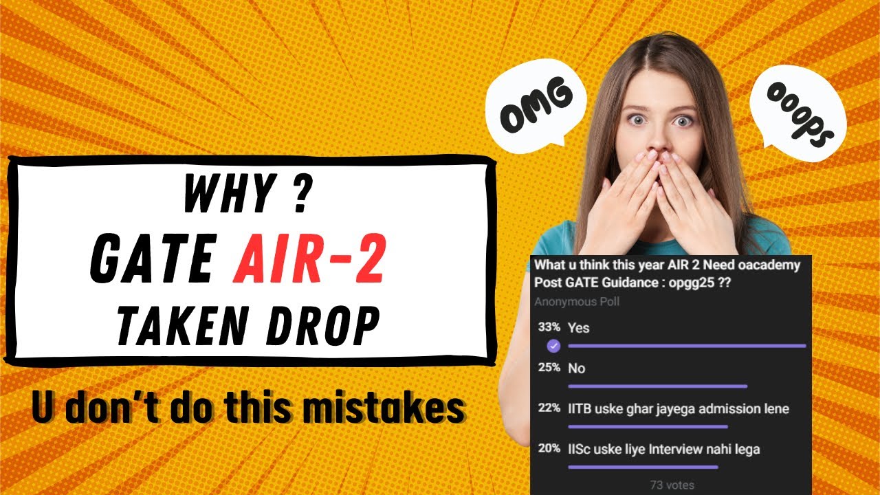 GATE AIR 2 Taken Drop, Why ?? || Join oacademy Post GATE Guidance 2025 ...