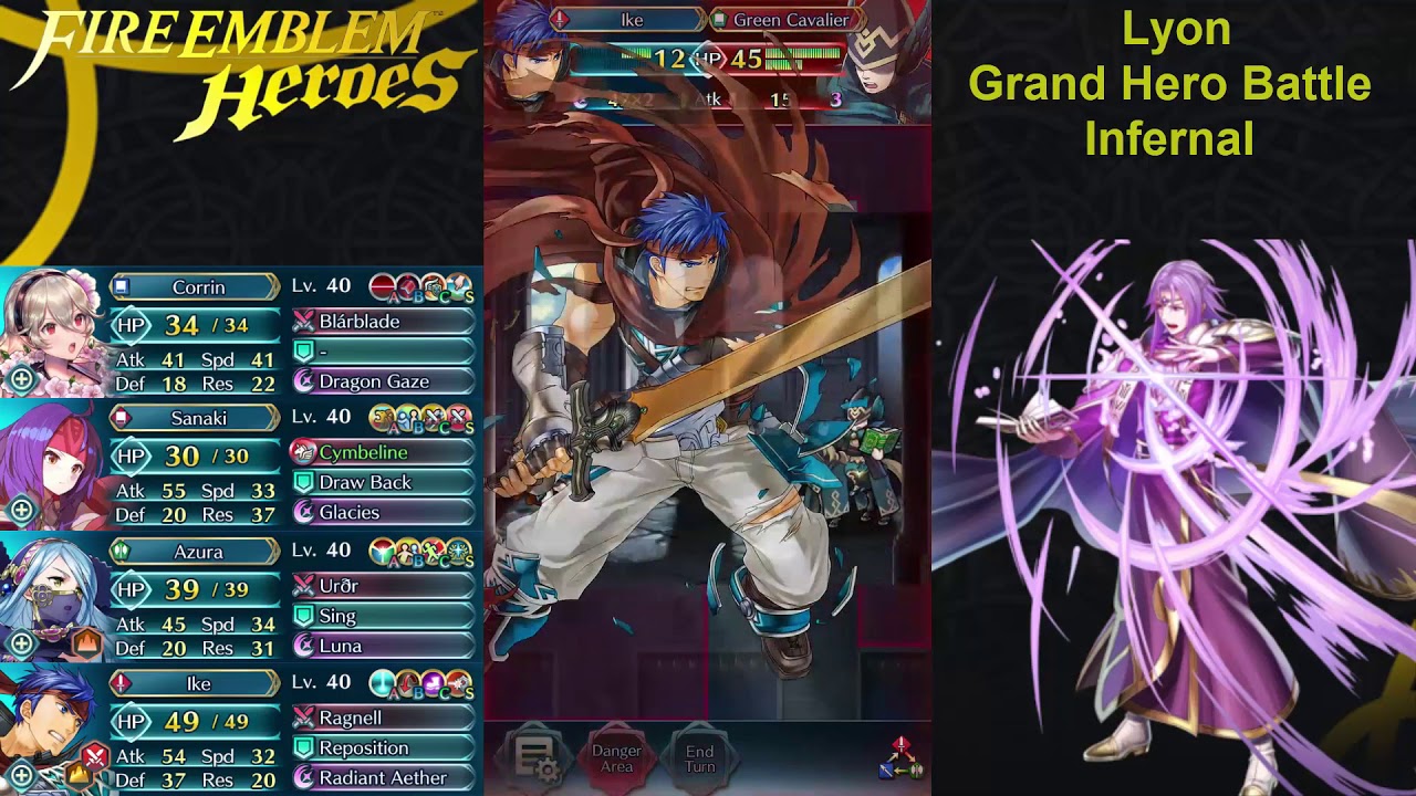 Fire Emblem Heroes - Grand Hero Battle Lyon Infernal - YouTube