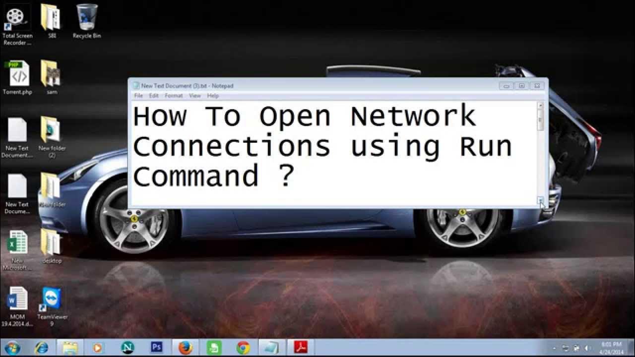 How to open network connections using run command - YouTube