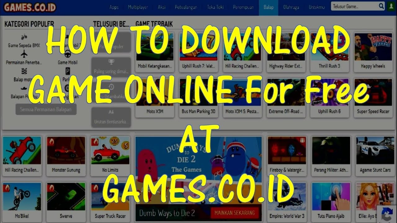 How To Download Game Online For Free At GAMES.CO.ID | David Downloader ...