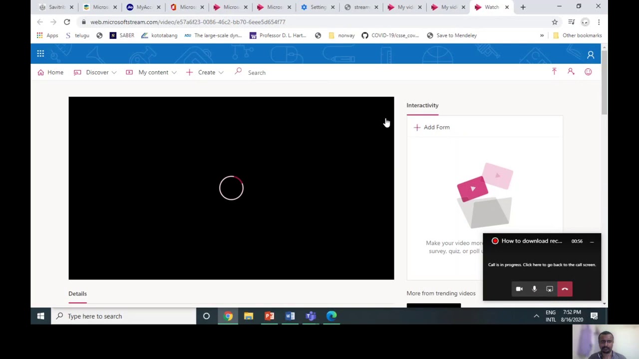 How to download recorded video from Microsoft Teams - YouTube