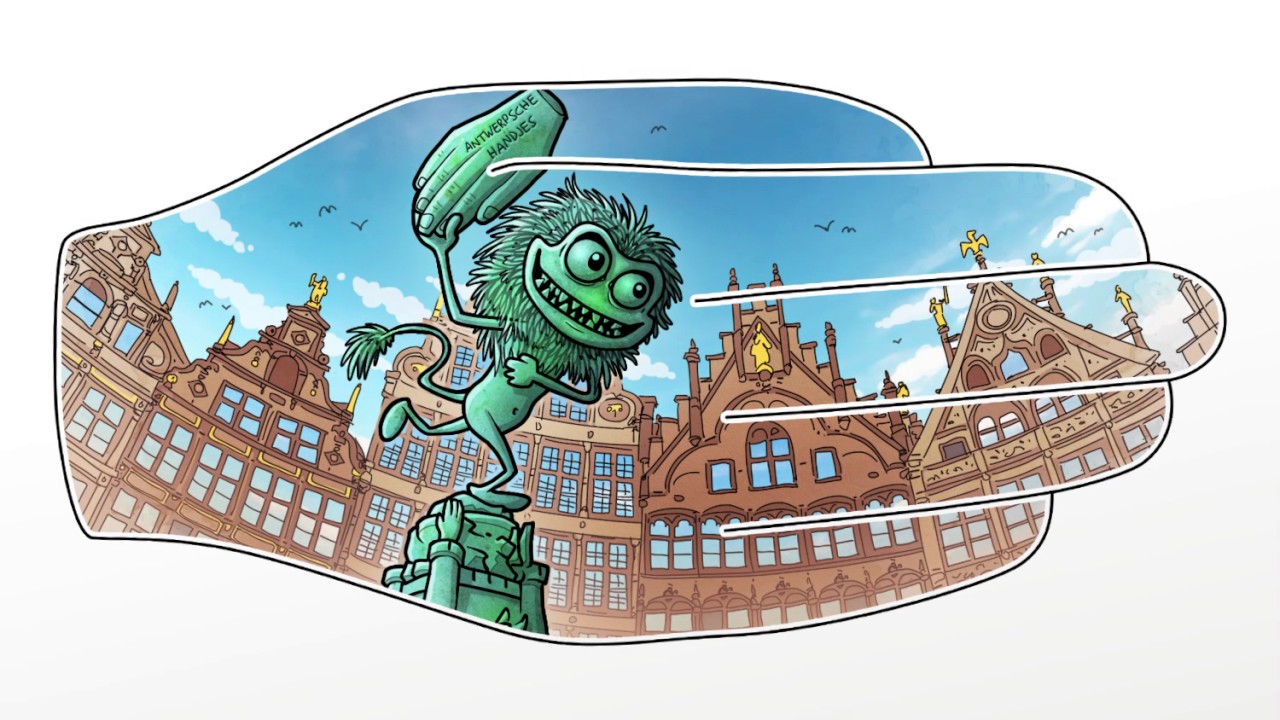 Antwerp Hands illustration timelapse - YouTube