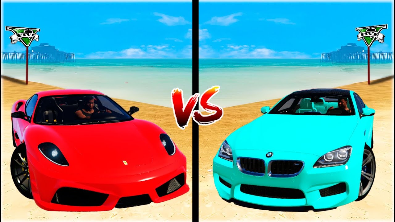Ferrari F430 Spyder vs BMW M6 in GTA 5 - YouTube