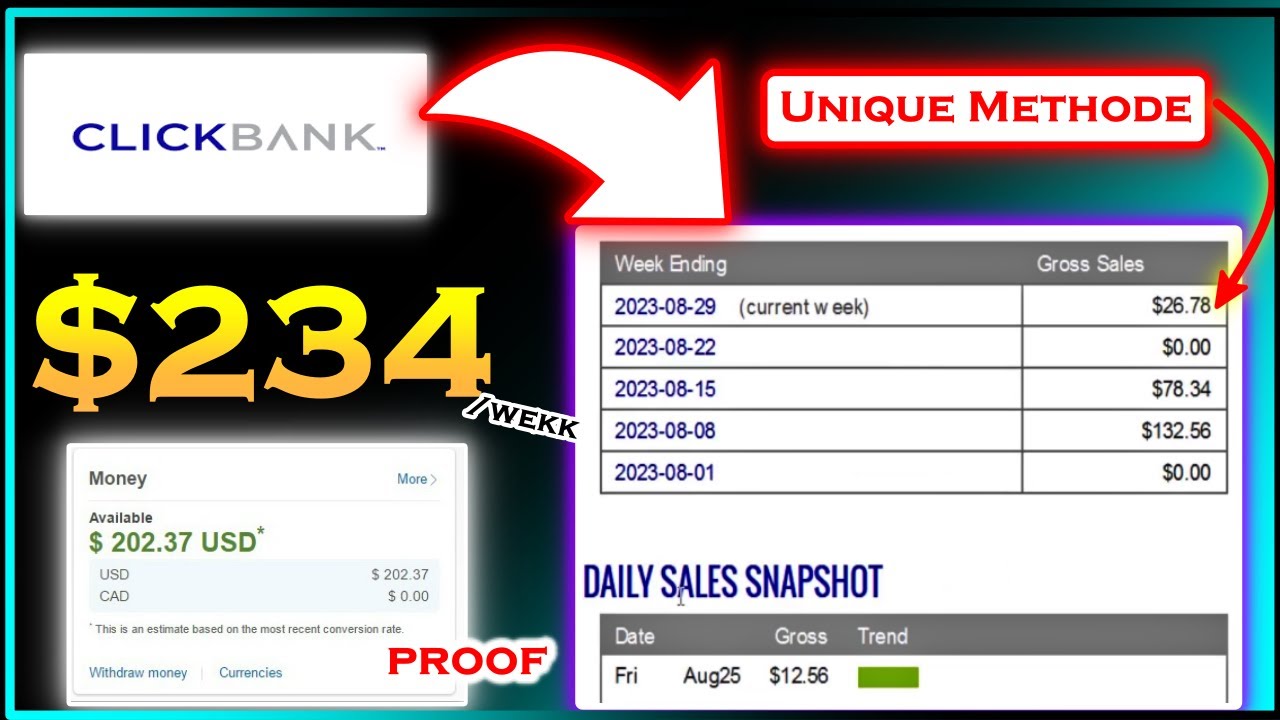 $234 /WEEK Clickbank SECRET Earning Methode ! (Clickbank Earning Proof ...