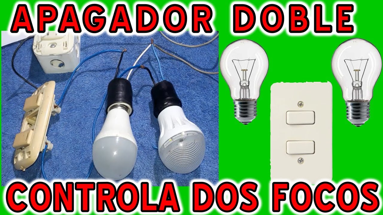COMO INSTALAR UN INTERRUPTOR PARA DOS FOCOS, APAGADOR PARA DOS BOMBILLOS! - YouTube