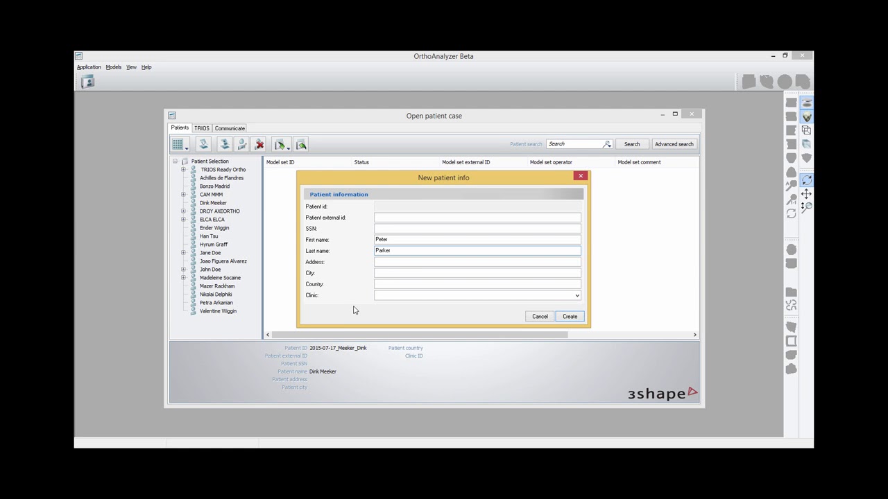 3Shape Ortho Analyzer Part1 How to Use the Patient Browser in Ortho ...