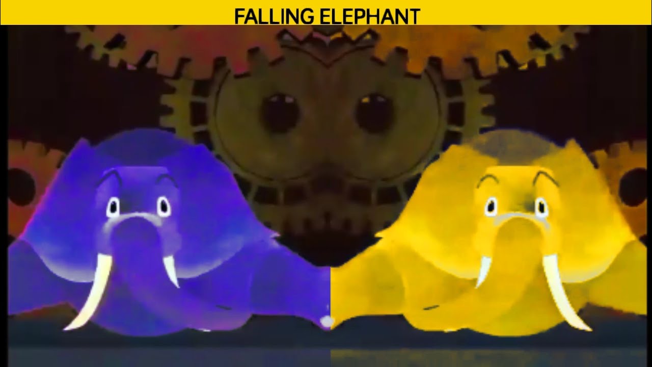 FALLING ELEPHANT SCENE APPLYING THERMOGRAM COLORFUL EFFECTS (hickory ...