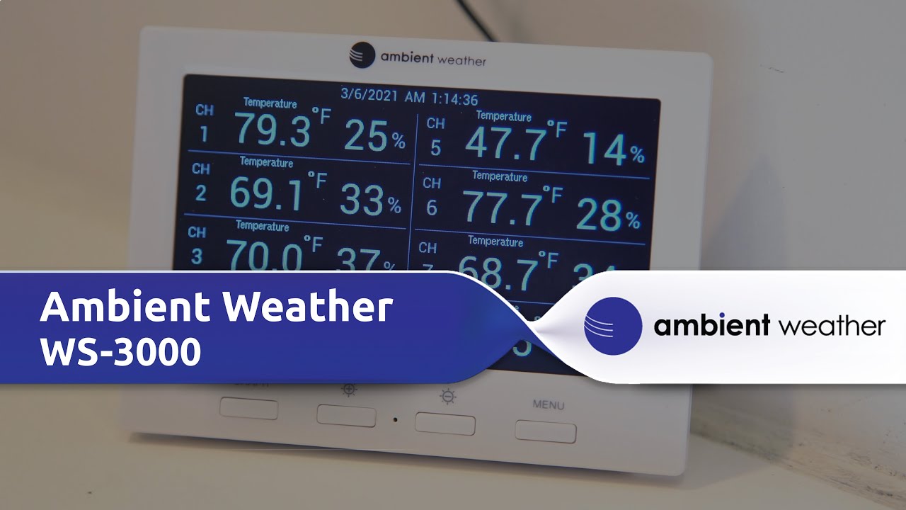 Ambient Weather WS-3000 - YouTube