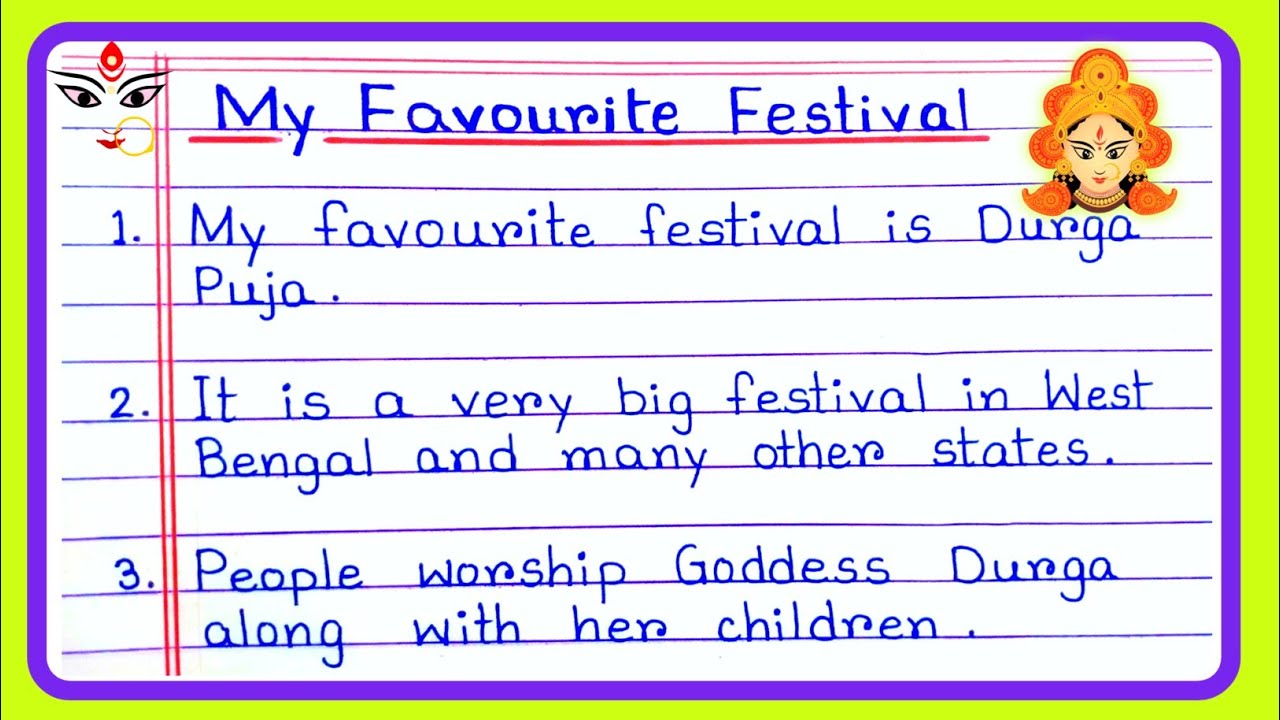 Essay On My Favourite Festival Durga Puja/ My Favourite Festival Durga ...