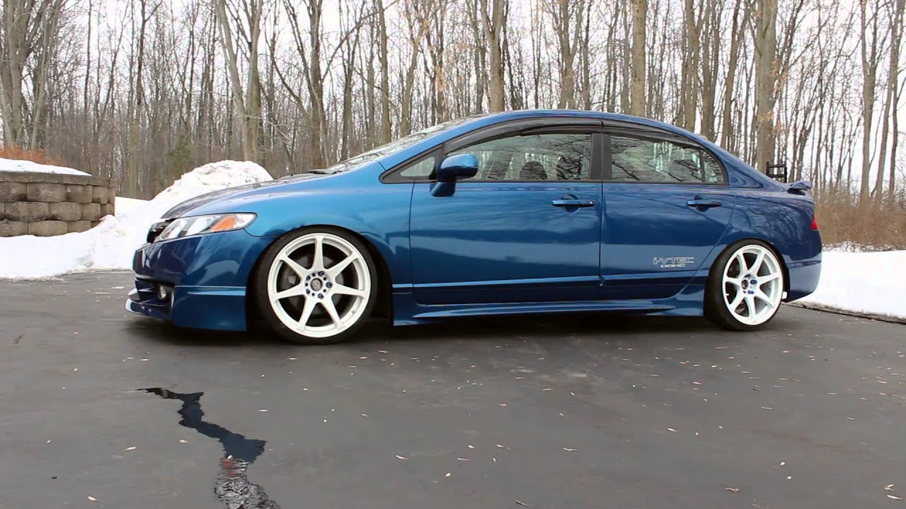 Lowered 2009 Honda Civic SI FA5 - YouTube