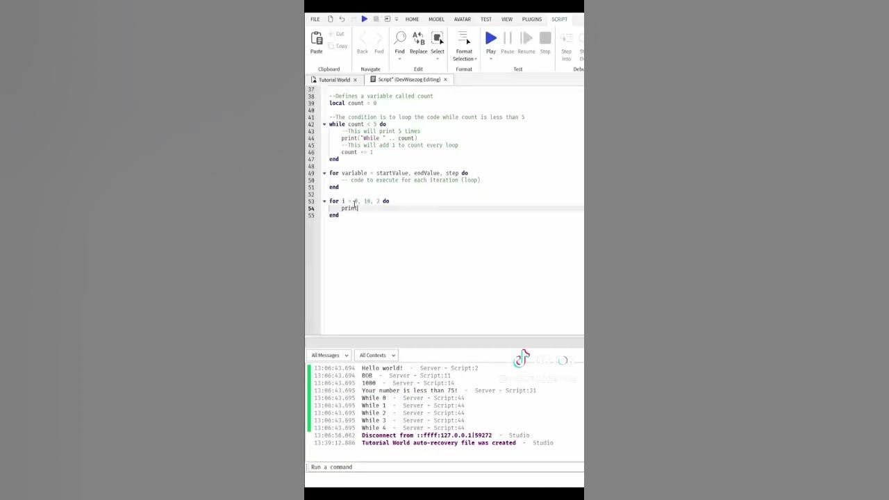Episode 3 Part 2: Looping in Roblox Lua #roblox #gamedev #robloxfyp # ...