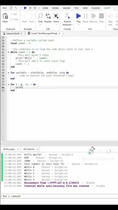 Episode 3 Part 2: Looping in Roblox Lua #roblox #gamedev #robloxfyp # ...