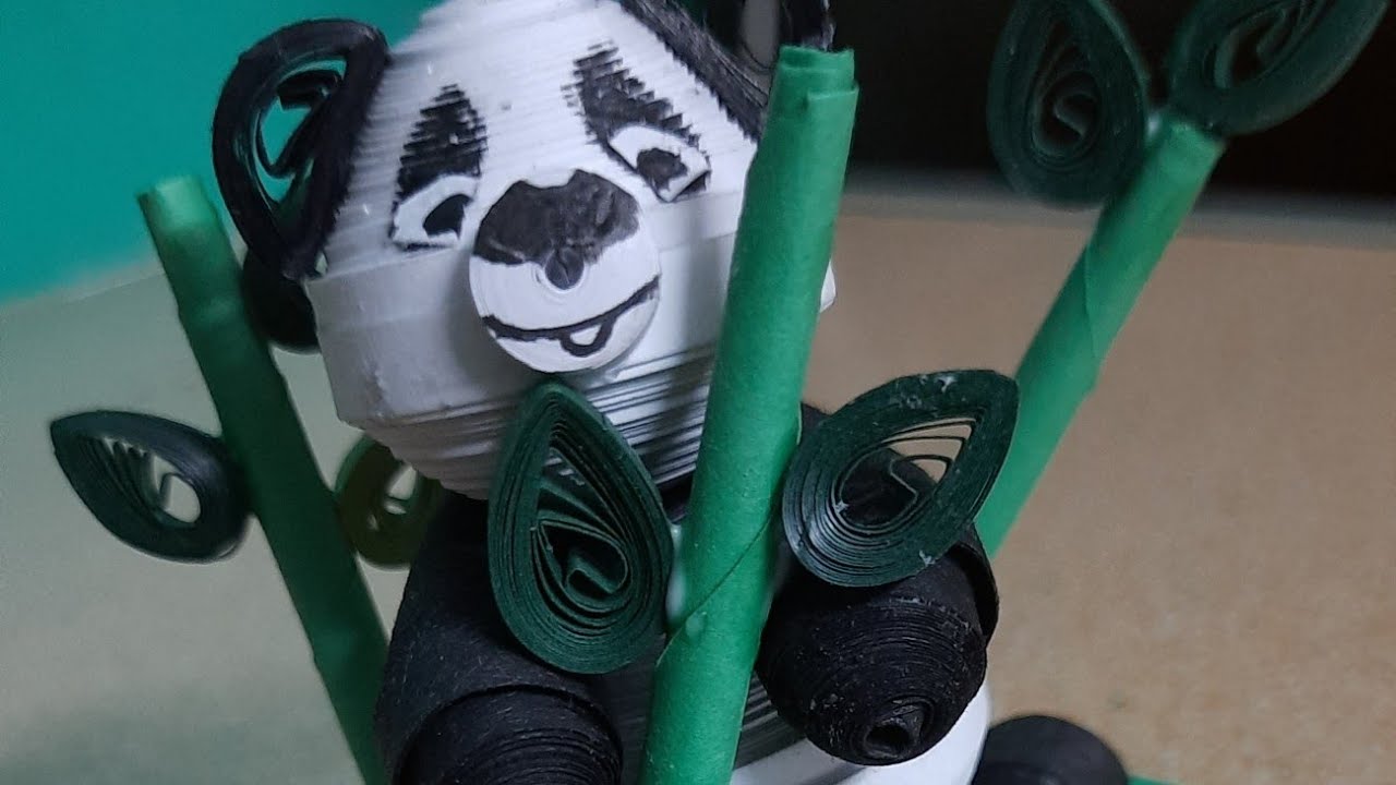 Quilling panda/cute little panda/archita creations #qullingart - YouTube