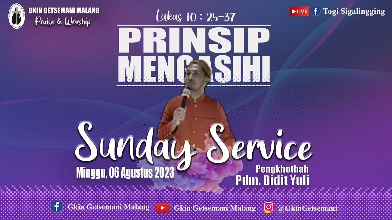 Ibadah Raya GKIN Getsemani Malang, Minggu, 06 Agustus 2023 - YouTube