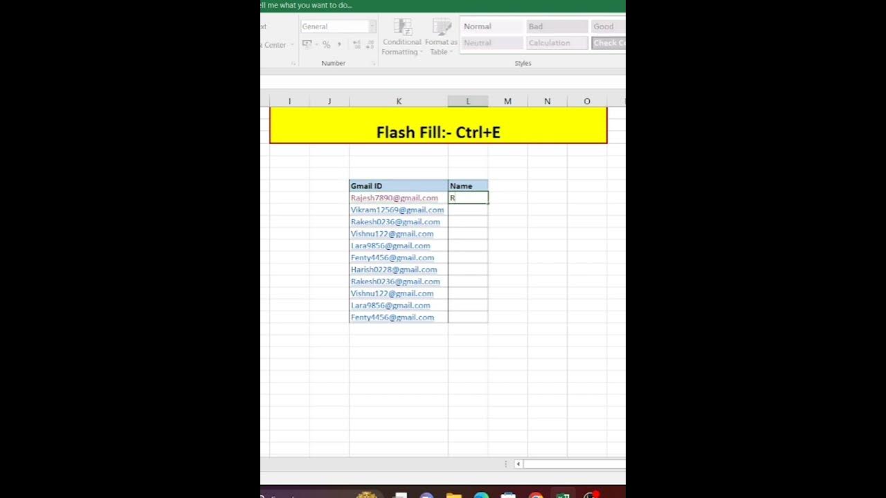 How to Use flash fill in Excel | Basic Excel for beginner | Excel Tutorial | Advance Excel ...