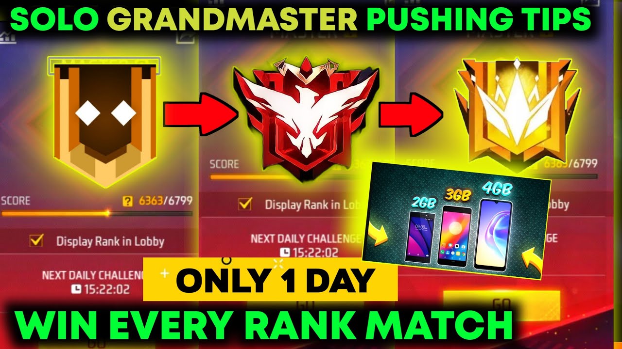 Br Rank Season 37 | Free Fire Solo Rank Push Tips And Tricks | How To ...