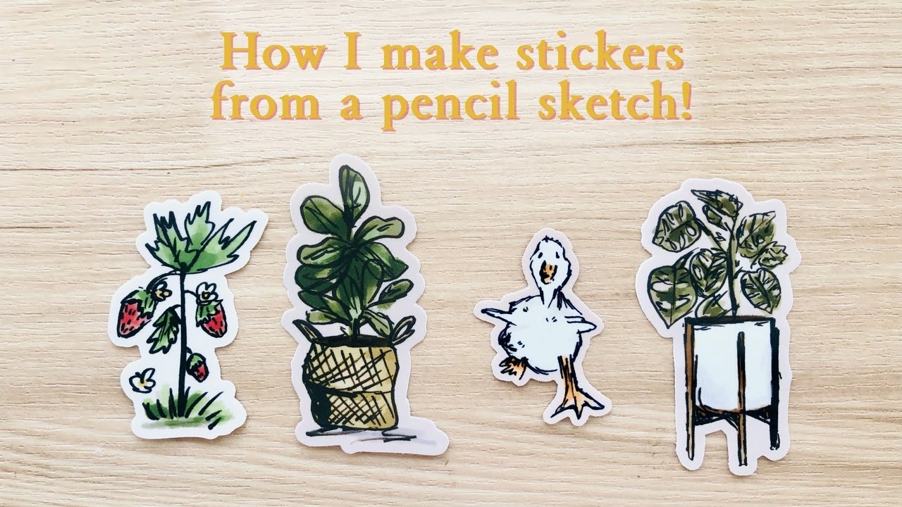 How to Make Stickers from a Pencil Sketch! Sticker Mule and Krita - YouTube