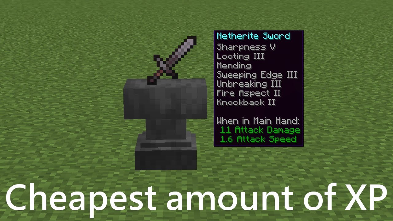 How to craft a perfectly enchanted netherite sword in Minecraft? - YouTube