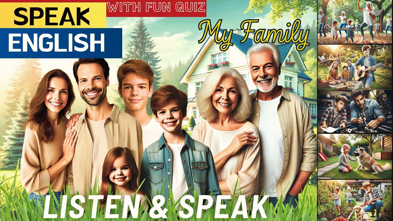 My familyㅣEnglish Speaking Practice with fun story and quizㅣImprove ...