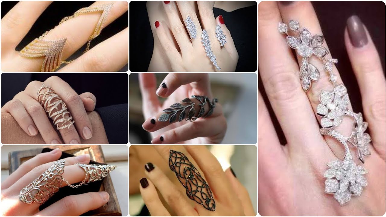 long finger ring design || ladies long ring design - YouTube