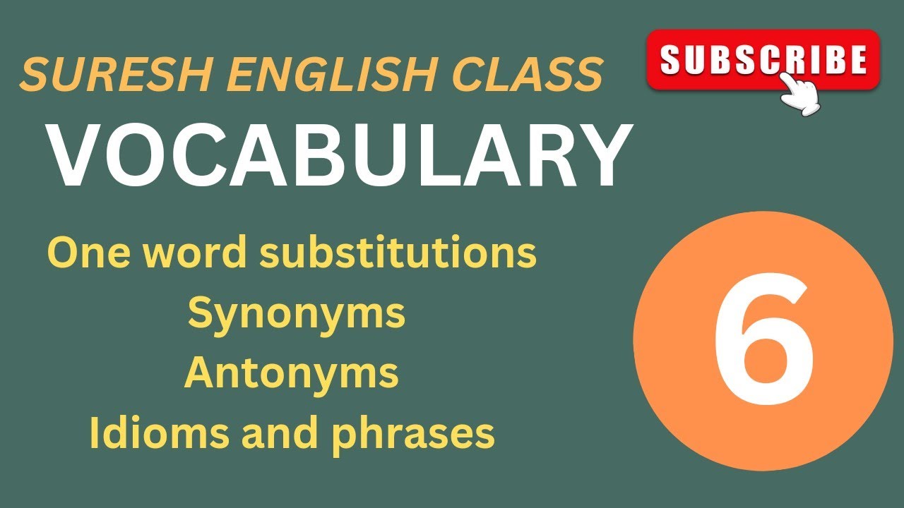 VOCABULARY || ( VOCABULARY VIDEO - 6 ) || - YouTube