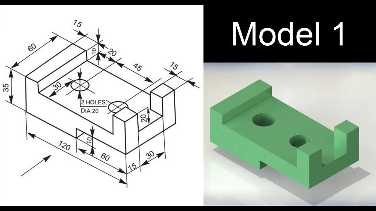 solidworks tutorial (step by step learn how to create parts using ...