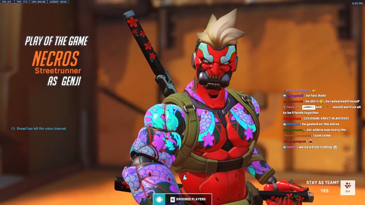 POTG! NECROS 5000+ HOURS GENJI LOOKS LIKE THIS - OVERWATCH 2 RELEASE ...
